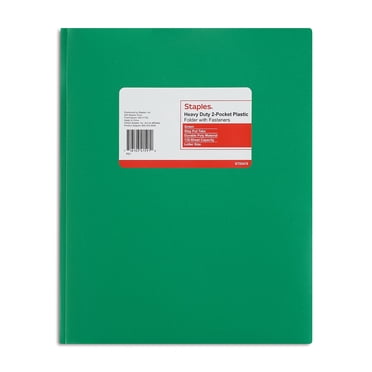 Staples 2 Pocket Plastic Folder Green 970157 - Walmart.com