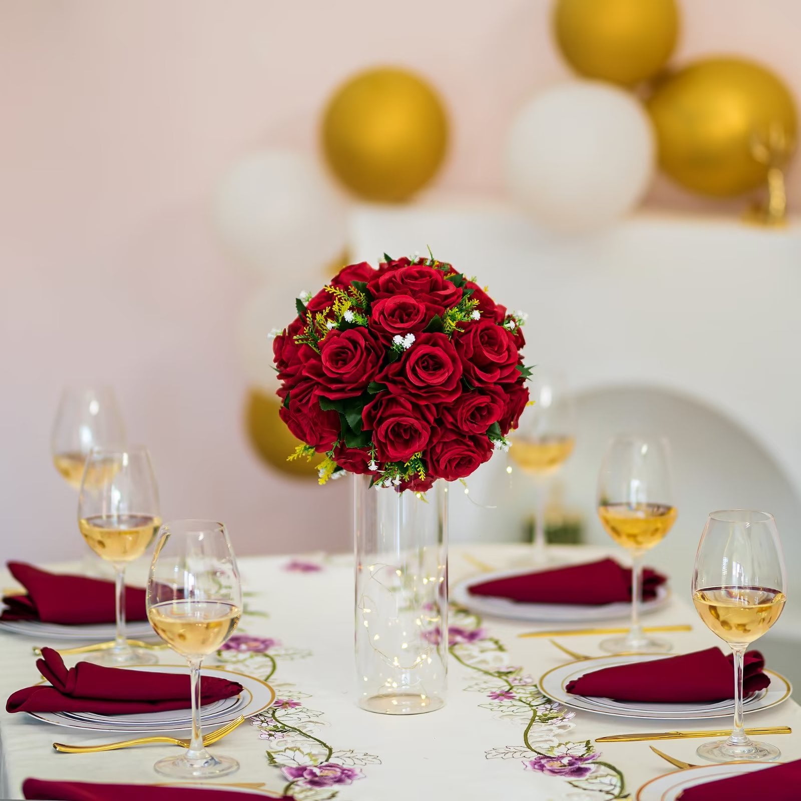 Red rose centerpieces for wedding tables 60 photos - Astyledwedding.com