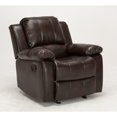 Greyson Living Charleston Leather Gel Glider Rocker Recliner by Brown ...