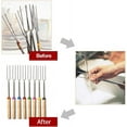 Fitfort 8 Pcs Marshmallow Roasting Sticks Set, 32 inch Extendable Metal Toasting Skewers for ...