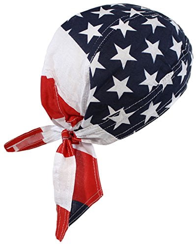 American Flag Headwrap Patriotic Doo Rag Red White and Blue (NEW Flag ...