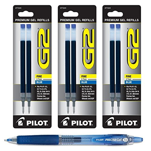 Pilot BeGreen Precise Gel Retractable RollingBall 1 Pen & 6 Refills ...