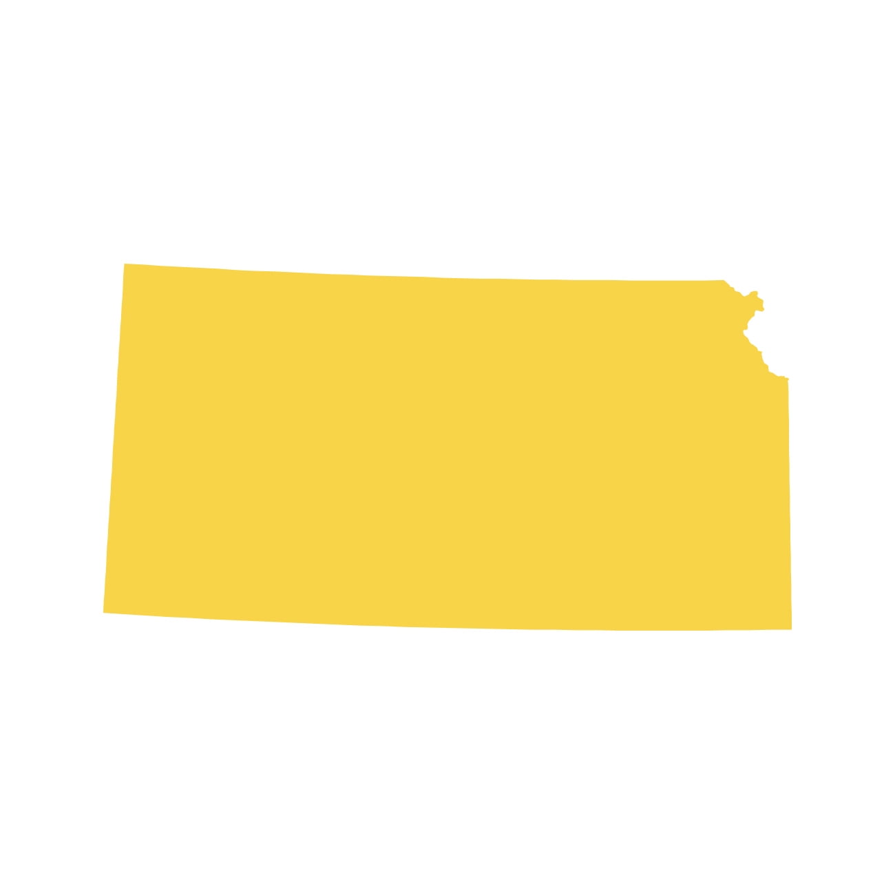 Kansas Shaped Sticker Decal Die Cut - Self Adhesive Vinyl ...