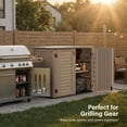 Leukture Outdoor Patio Storage Shed,Waterproof Horizontal Outdoor ...