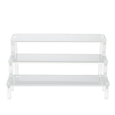 Clear Acrylic Display Stand Riser Shelf Large Holder Storage Rack for ...