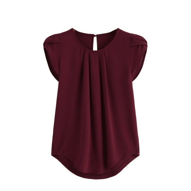 Red Chiffon Shirts
