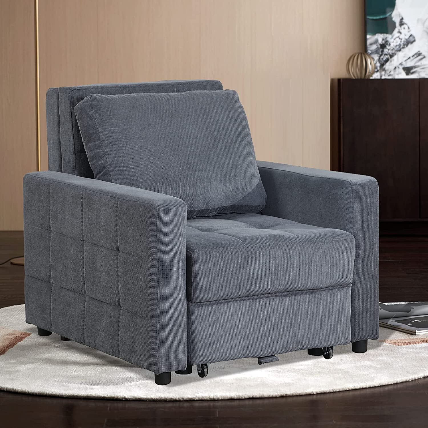 IPKIG Sleeper Sofa Chair Bed, Convertible Chair Sleeper Bed Multi ...