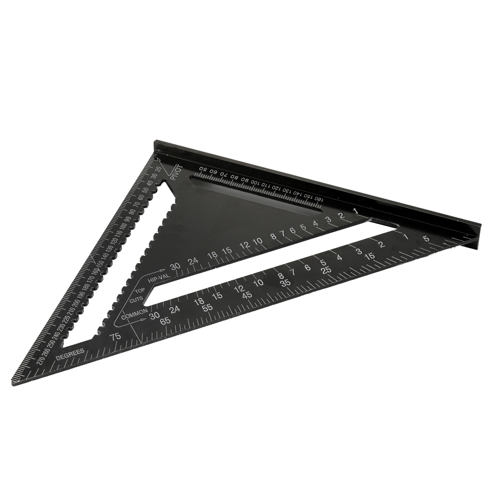 Aluminum Alloy Triangle Rulers 90 degrees 45 degrees Set Square 12in ...