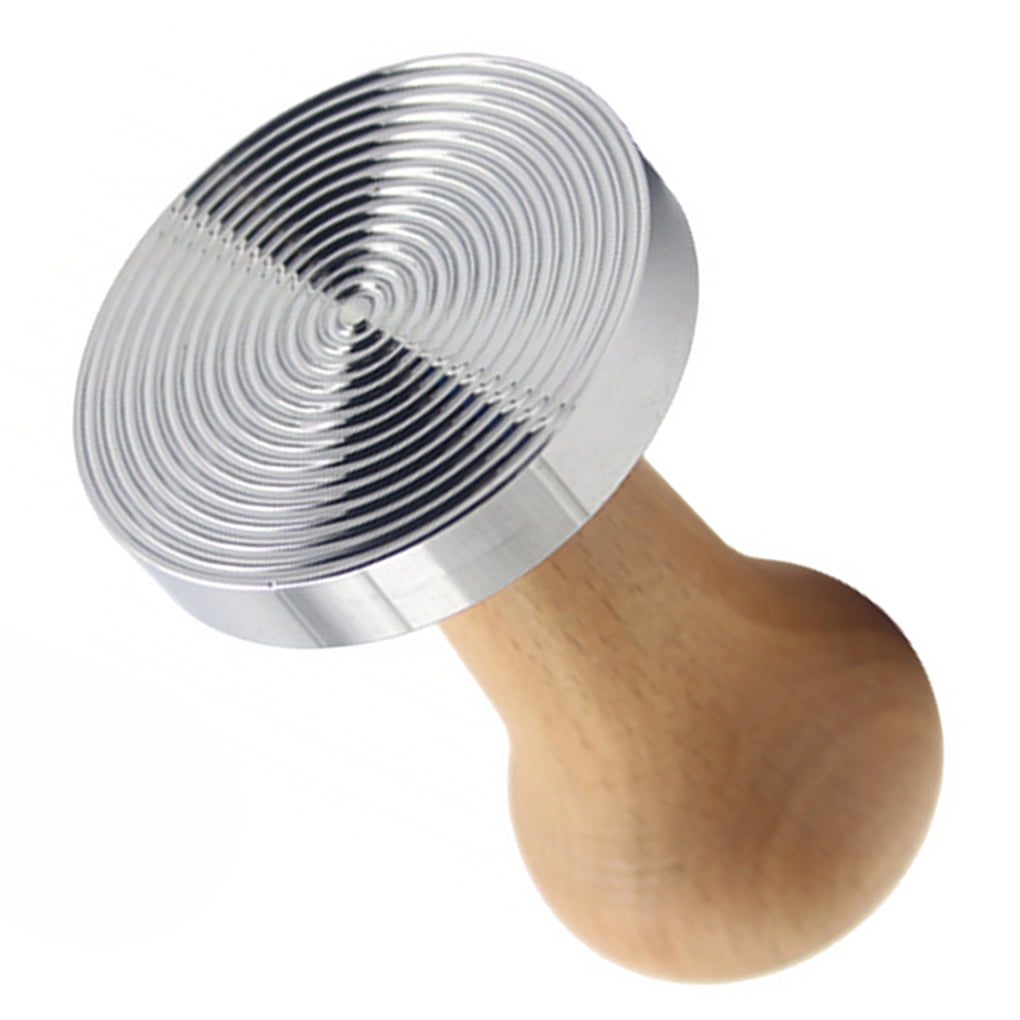 Solid Wood Handle Coffee Tamper Stainless Press Powder Hammer Squeezer ...
