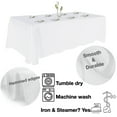 Urby 1pcs White Extra Large Rectangle Tablecloth Linen for 6ft Folding ...