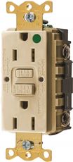 Hubbell Autoguard Hospital Grade Standard Gfci Receptacle, Ivory, Nema ...