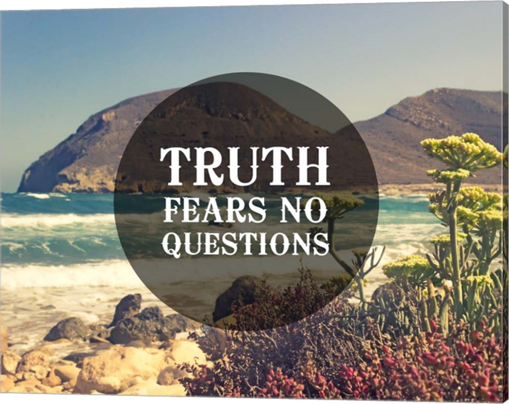 Truth Fears No Questions - Sea Shore by Color Me Happy, Canvas Wall Art ...