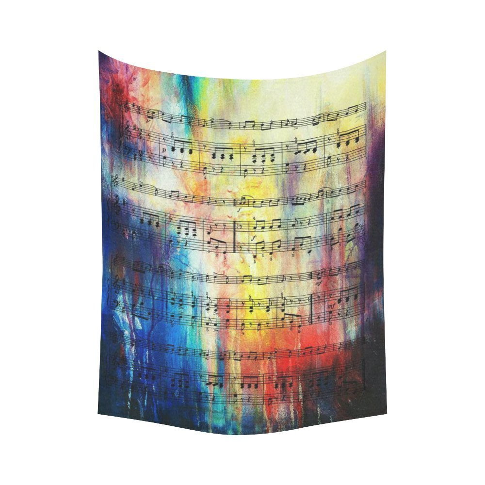 PHFZK Vintage Music Notation Wall Art Home Decor, Music Tapestry Wall ...