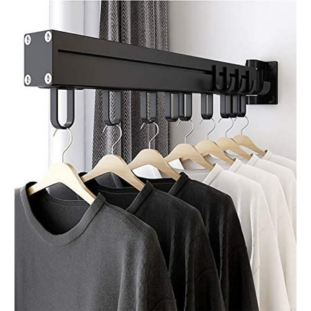Wall Mounted Clothes Drying Rack, Multi-Purpose Garment Rack ...