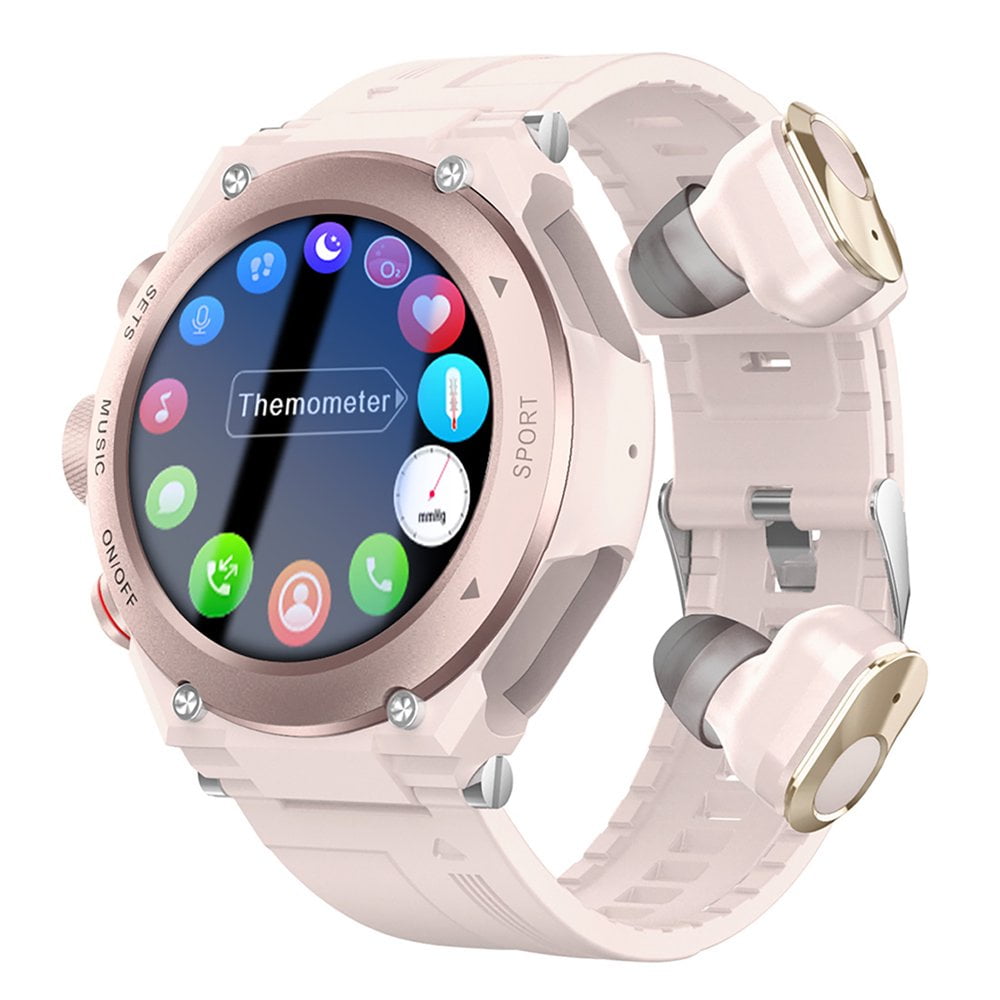 Smart Watch with 6D Stereo Bluetooth Earbuds 1.3 in Touch HD Screen ...