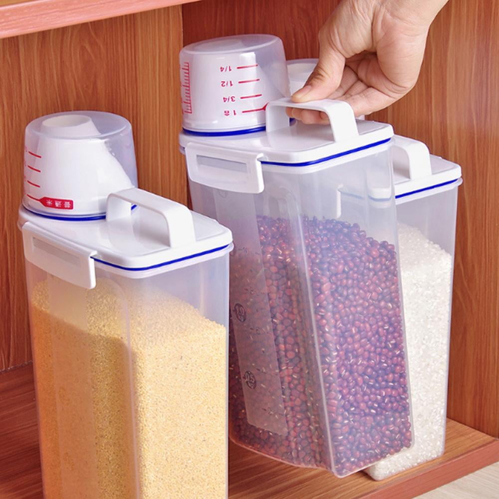 LHCER Flour Box,Rice Storage Bin,2Pcs Thick Plastic Insect Prevention ...