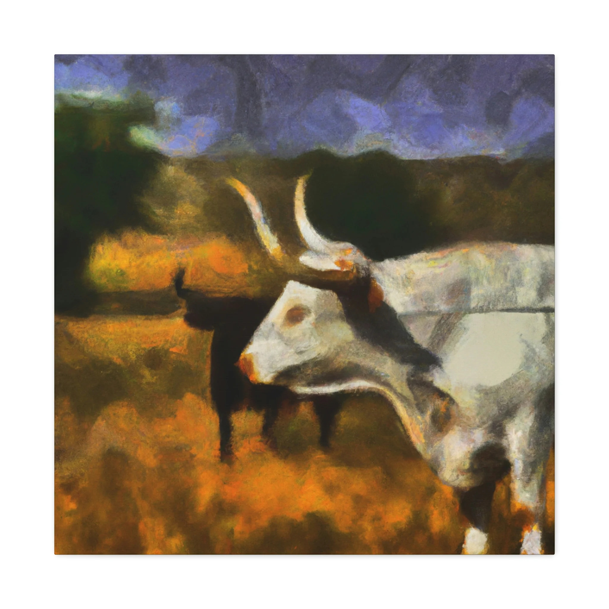 Longhorn in Expressionism - Canvas - Walmart.com