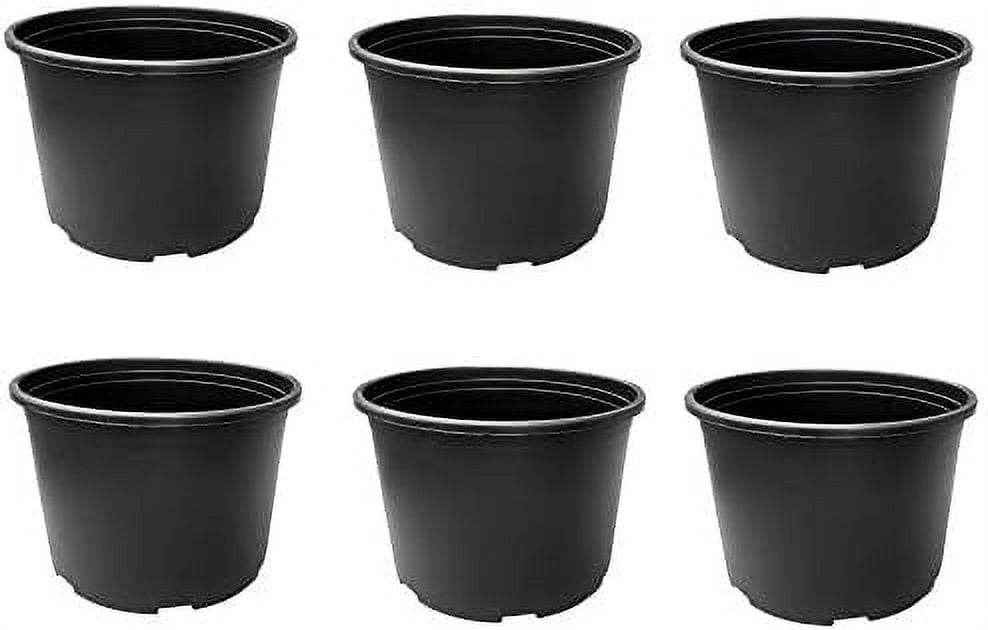 6 pcs / 0.7 Trade Gallon Open Diameter 6.26" Bottom Diameter 5" Black ...