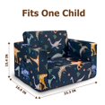 Beavtaens Toddler Sofa, 2-in-1 Dinosaur Flip Open Toddler Couch, with ...