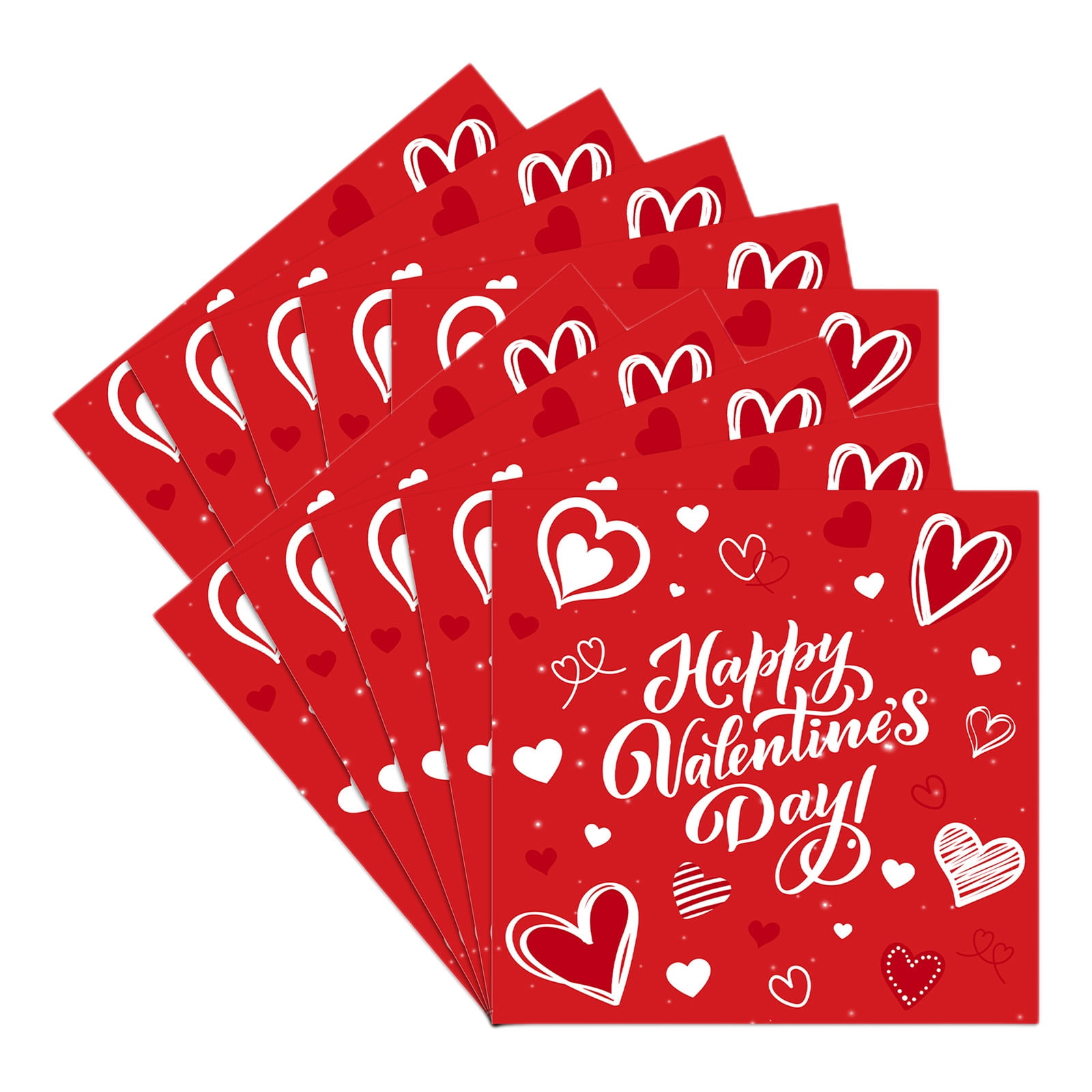 Click here for Unbranded Red Napkins Disposable 20 Heart-Pattern... prices