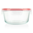 Pyrex Freshlock 4-Cup Round Glass Storage Container with Built-in Write ...