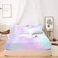 Colorful Girls Fitted Sheet Set Rainbow Sheets, 3D Rainbow Twin Bedding ...