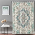 Bathroom Shower Curtain Retro Flower Medieval Style Waterproof Shower ...