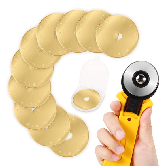 45mm Rotary Cutter Blades 10Pcs, fits Fiskars Olfa Martelli Truecut ...