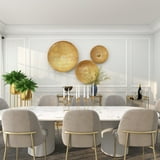 DecMode Gold Metal Large Metallic Disk Plate Wall Decor (3 Count ...