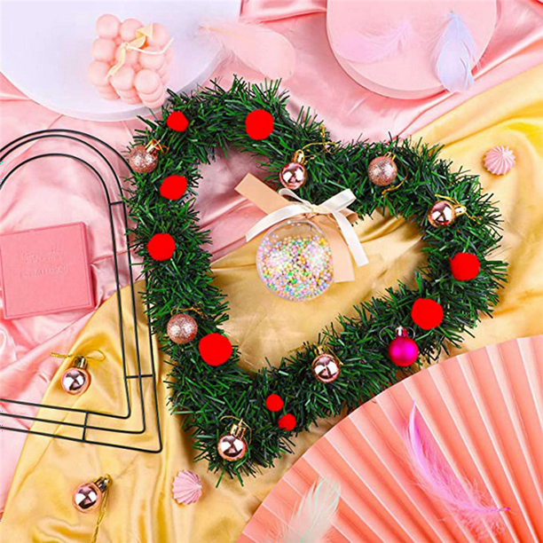 12 Pack Heart Metal Wreath 12 Inch Heart Shaped Wire Wreath Frame for Home Wedding Valentine S Day DIY Crafts Walmart Business Supplies