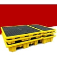 GXCZ Yellow Polyethylene Two Drum Spill Pallet with Drain, 300-1200kg ...