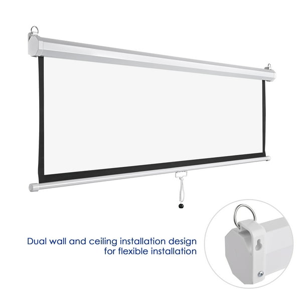 Ceiling Mounted Pull Down Projector Screen | Shelly Lighting