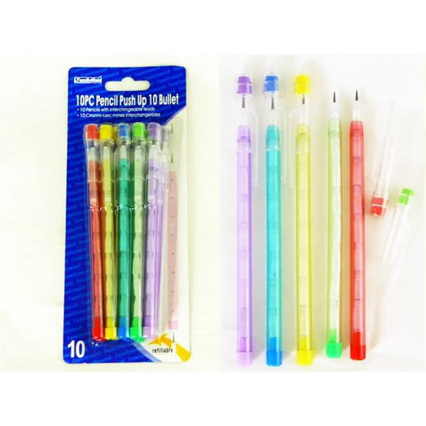 FamilyMaid 12289 Push Up Pencil with 10 Bullets, Pack of 144 - Walmart ...