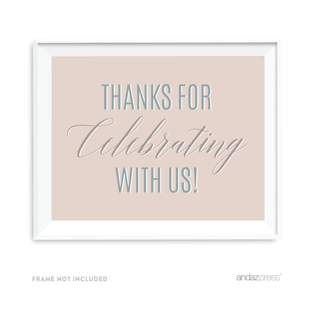 Signature Rustic Pastels Party, 8.5x11-inch Party Sign, Thank You for ...