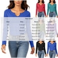 Blouse for Women Long Sleeve U Neck Fashion Solid Knit T-Shirts Casual ...