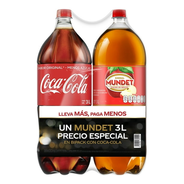 Refresco Coca Cola sabor original + Sidran Mundet 3 l c/u | Walmart en ...
