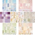 560 Sheets Floral Scrapbook Paper with Stickers Assorted Set, 7 Colors ...