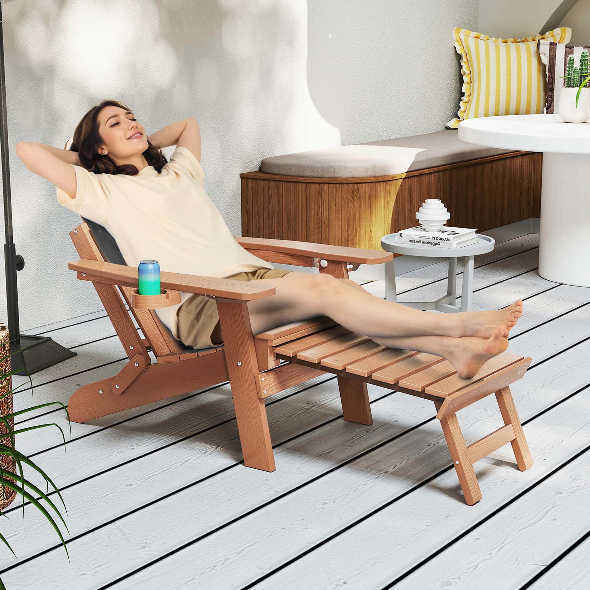 Click here for Costway Patio Adirondack Chair All-Weather Hips Lo... prices