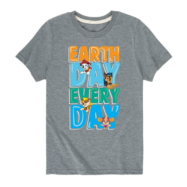 Paw Patrol - Earth Every Day - Toddler And Youth Short Sleeve Graphic T ...