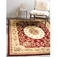 Unique Loom Phillipe Versailles Rug Red/Cream 5' 3" x 8' Rectangle ...