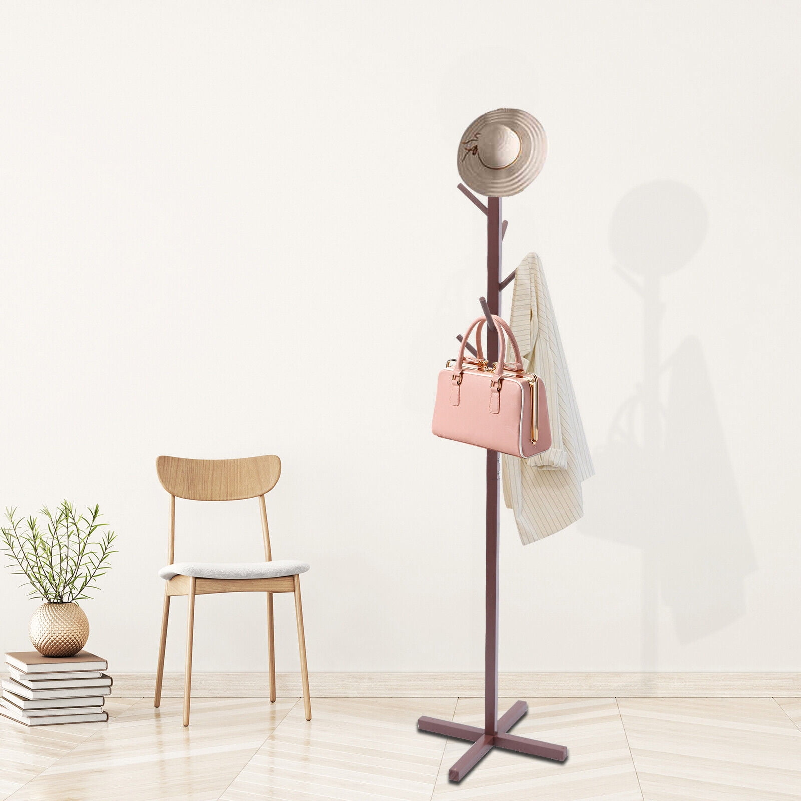 DENEST Free Standing Tree Hanger Standing Coat Jacket Hat Rack Hang ...