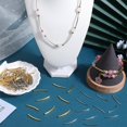 400Pcs 2 Colors Brass Tube Beads Curved Tube Noodle Beads Mixed Color ...