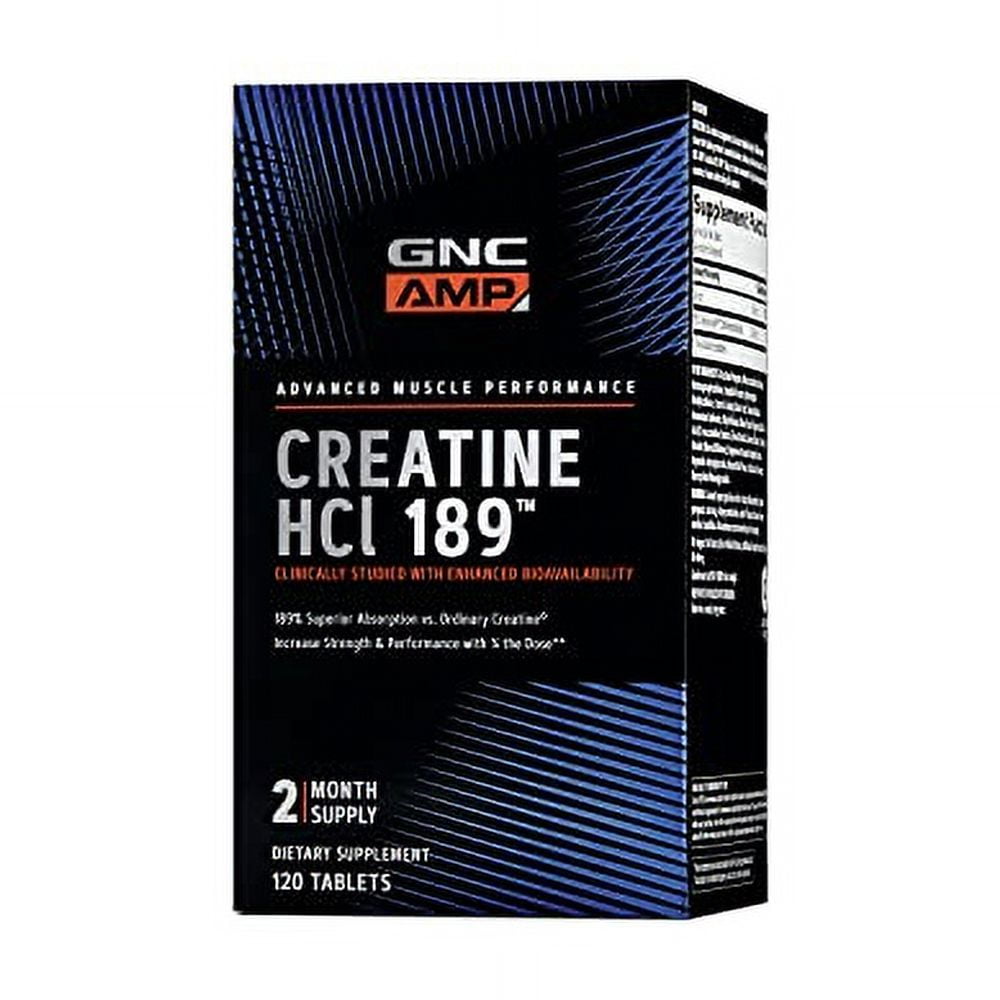 Suplemento GNC AMP HCl 189 Creatina 120 tabletas | Walmart en línea