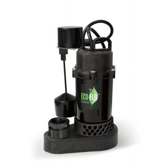 Free Shipping! Eco Flo EPP33 1/3 HP Column Style 3000 GPH Sump Pump ...