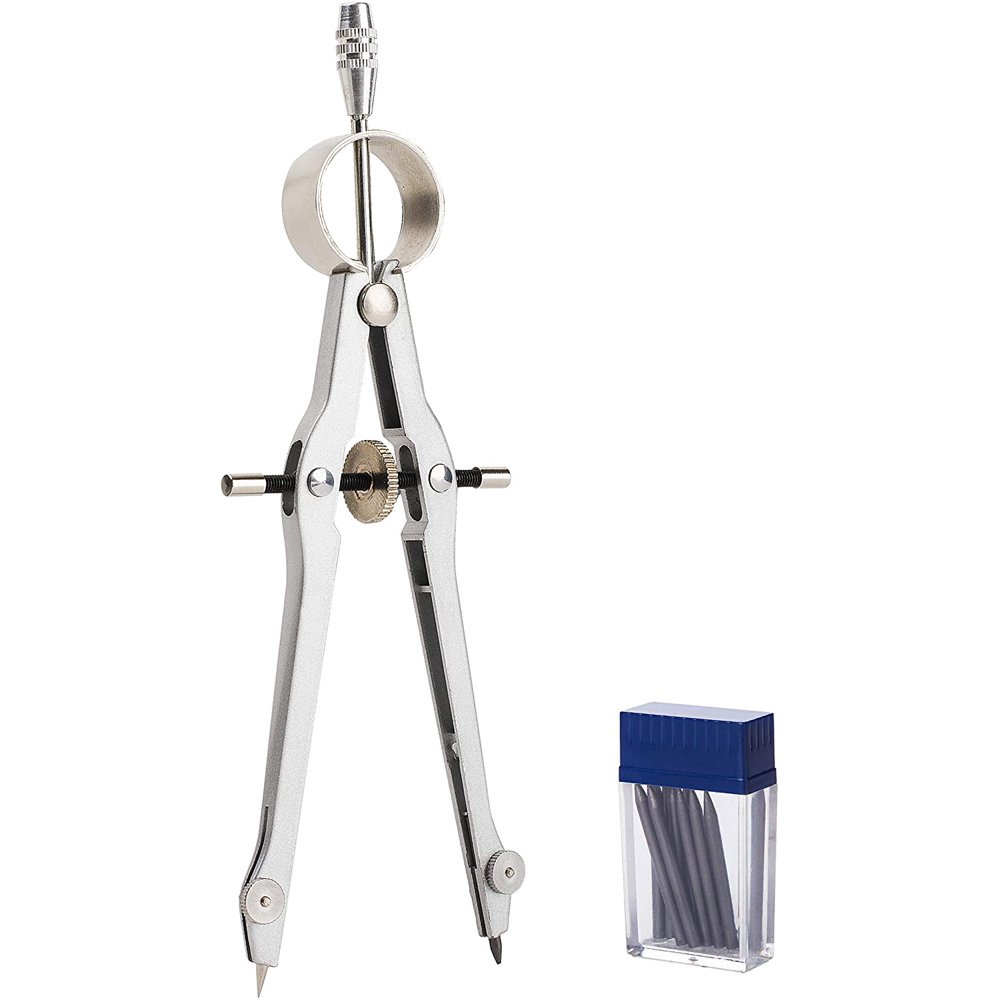 Mr. Pen- Professional Compass for Geometry, Extra Lead, Metal Compass ...