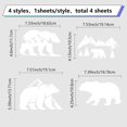 4Pcs 4 Styles PET Waterproof Self-adhesive Car Stickers Reflective ...