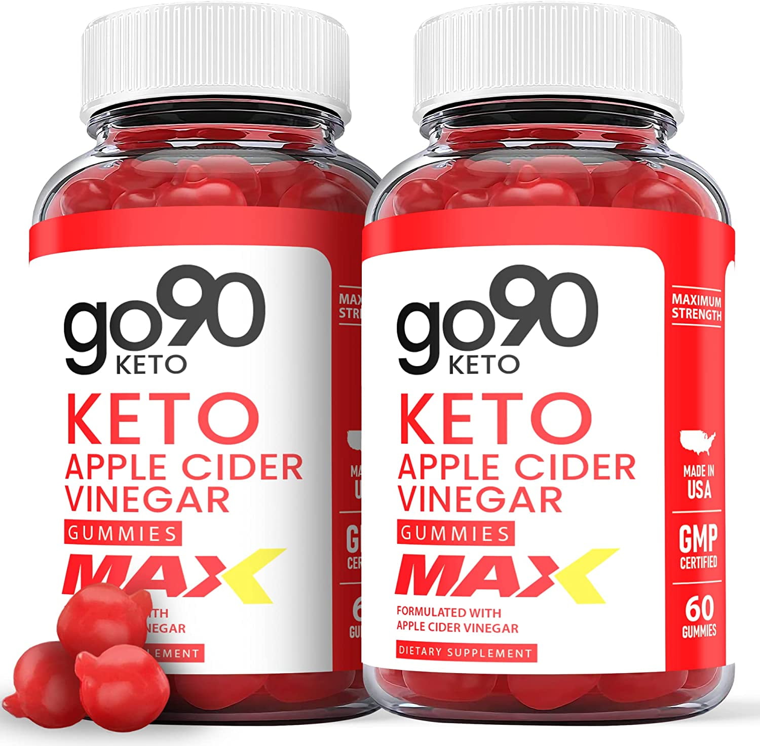 (2 Pack) Go90 Max Keto ACV Gummies - Supplement for Weight Loss ...