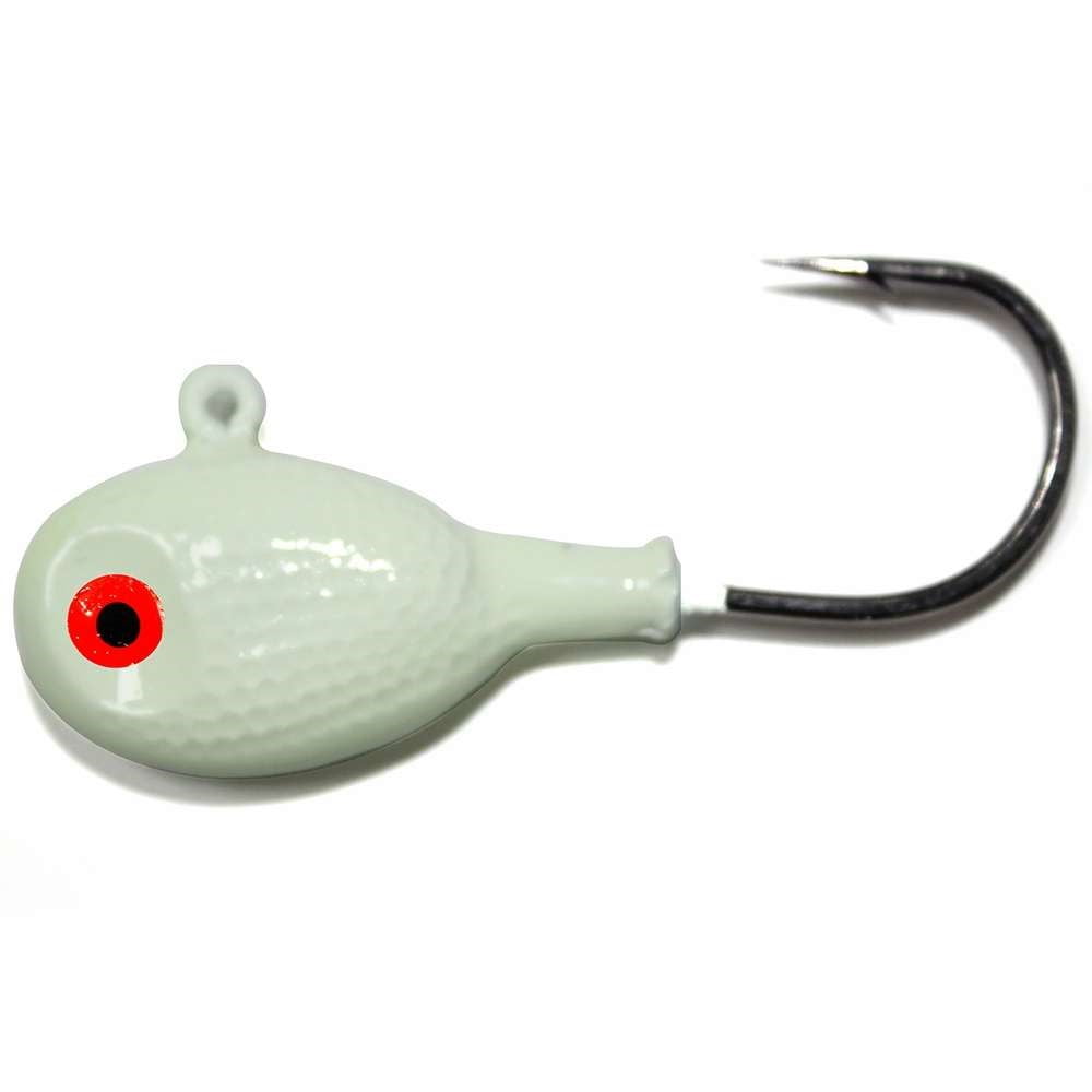 Mustad Tog Tamer Ultra Point Blackfish Jig Hooks, 5/0 (2pk,1oz) - Glow ...
