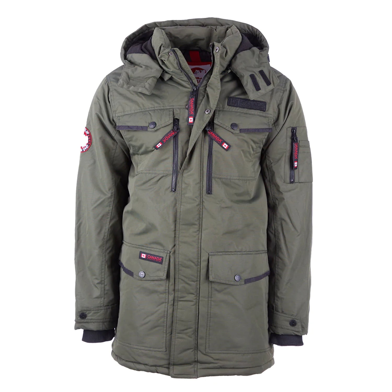 Canada Weather Gear Men's 4-Pocket Hooded Parka - Walmart.com