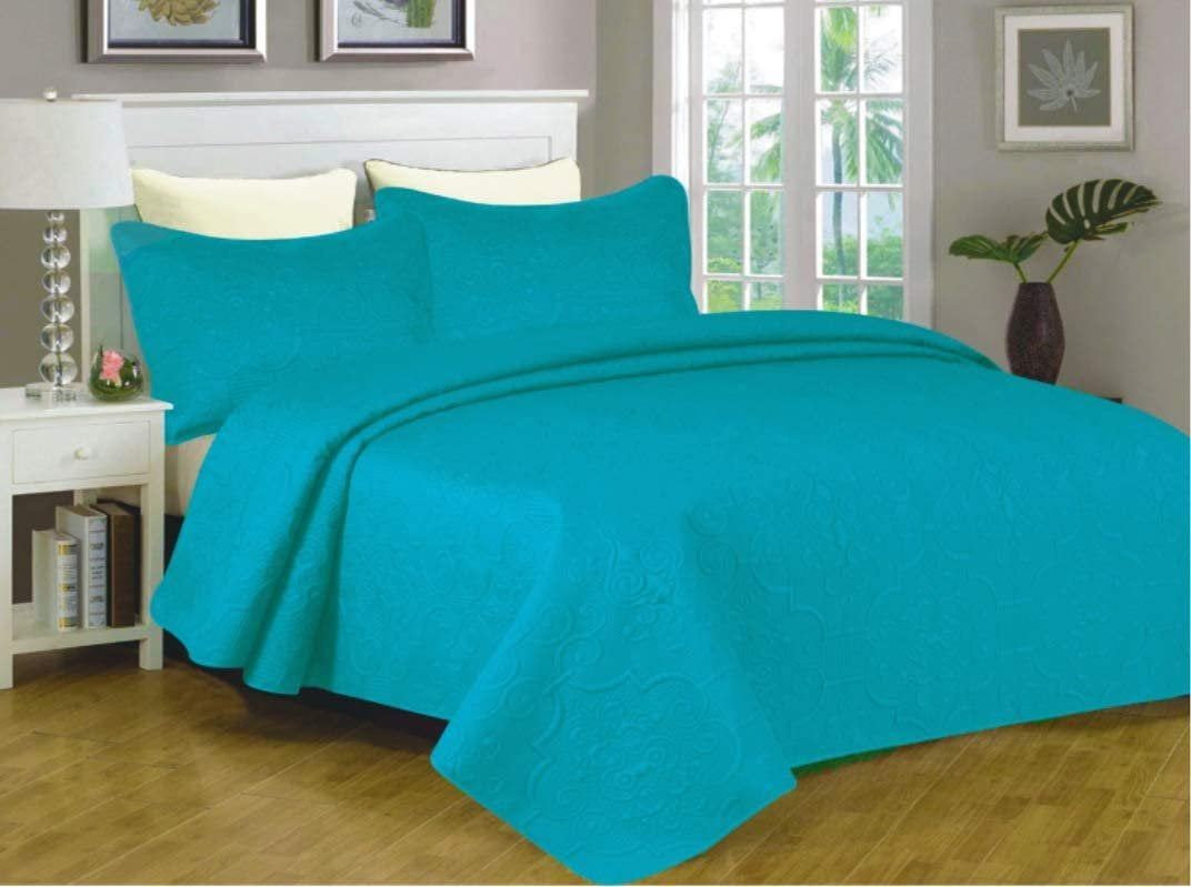 Sapphire Home 3-Piece Full/Queen Oversize Bedspread Coverlet Bedding ...